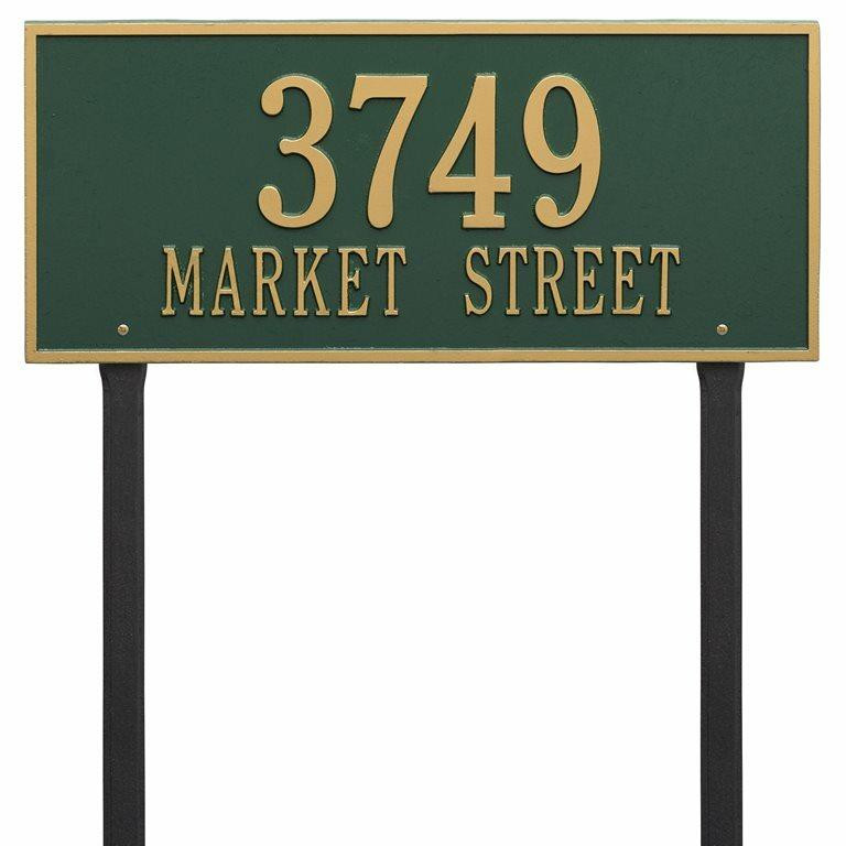 Rectangle Address Plaques | Large House Numbers Signs -Metal