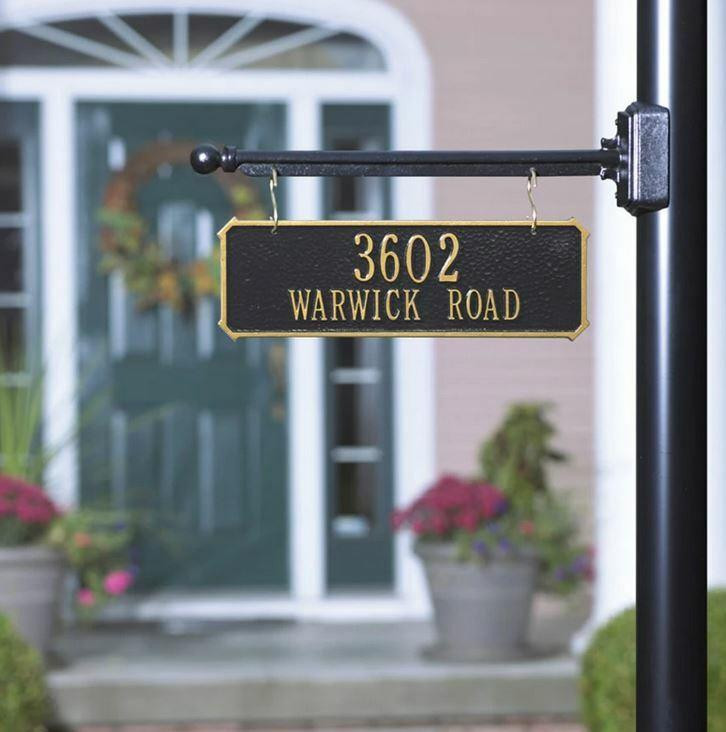 Two-Sided Hanging Address Plaques and Signs - Double Sided