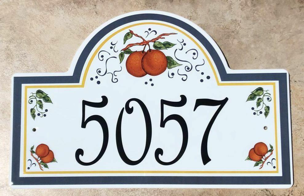 Ceramic Address Plaques - Decorative House Plaques – Oranges