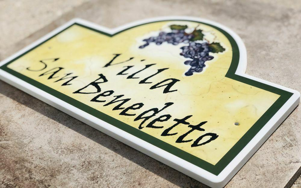 Italian Vineyard Address Plaque - Custom Address Plaques