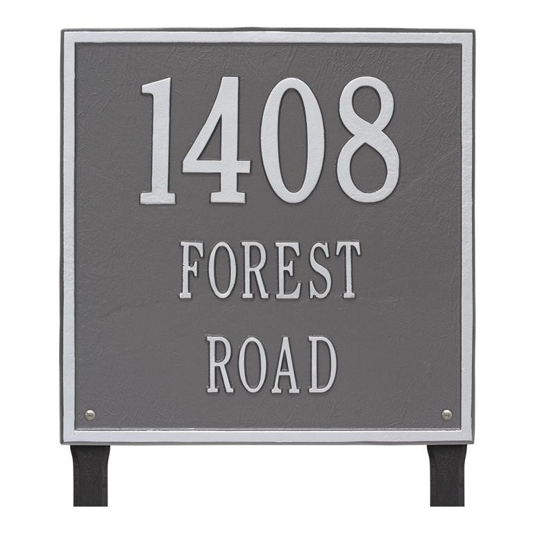 Large Square Address Plaque | Outdoor House Numbers & Signs