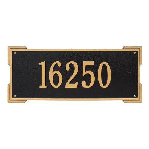Personalized Address Plaque- Estate Size with Bold Corners
