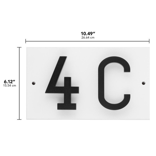 Floating Stand-Off 2-Number Horizontal Sign Modern Font Numbers
