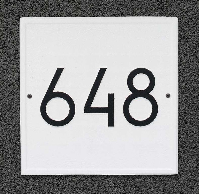 Modern Square Address Plaque | Modern House Numbers