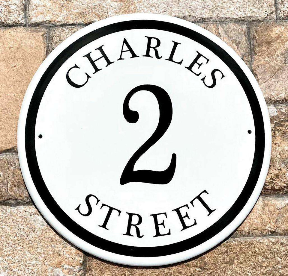 Bold Border House Number Plaque | Classic Address Sign