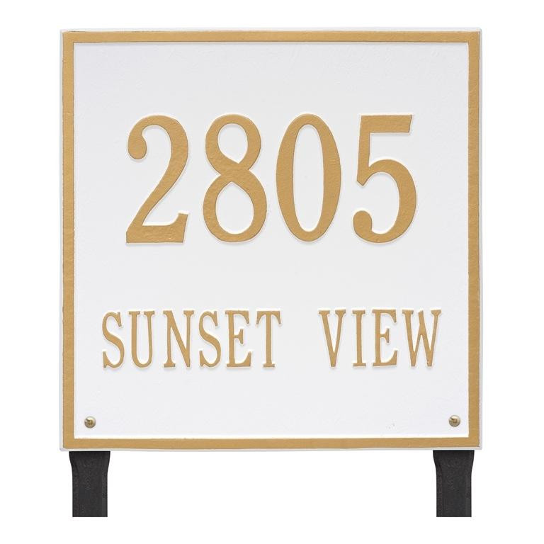 Large Square Address Plaque | Outdoor House Numbers & Signs