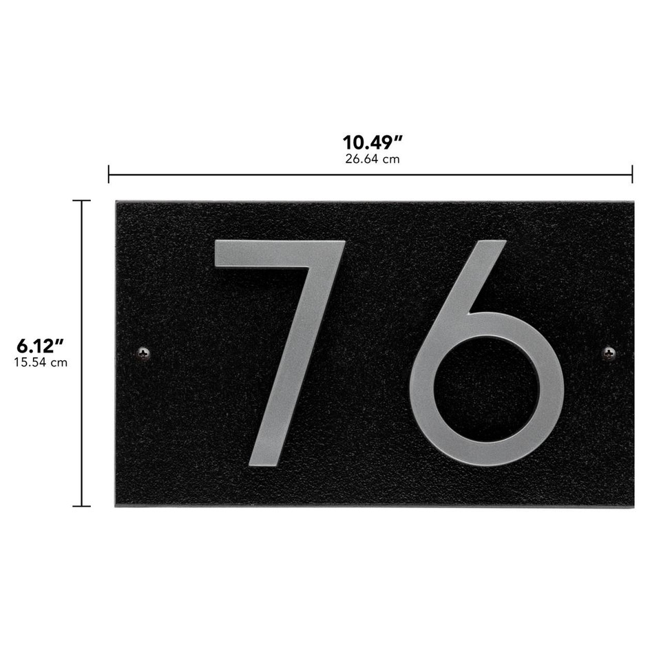 Floating Stand-Off 2-Number Horizontal Sign Modern Font Numbers