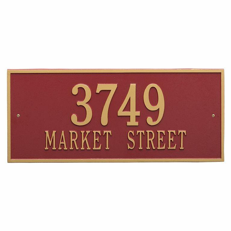 Rectangle Address Plaques | Large House Numbers Signs -Metal