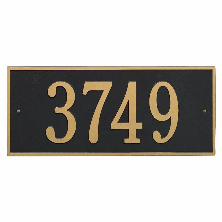 Rectangle Address Plaques | Large House Numbers Signs -Metal