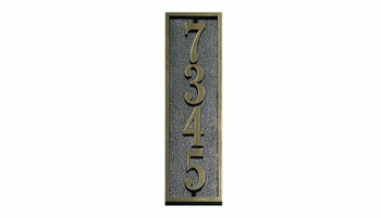 Brass House Numbers Plaque | Vertical Address Plaques | St. Clair