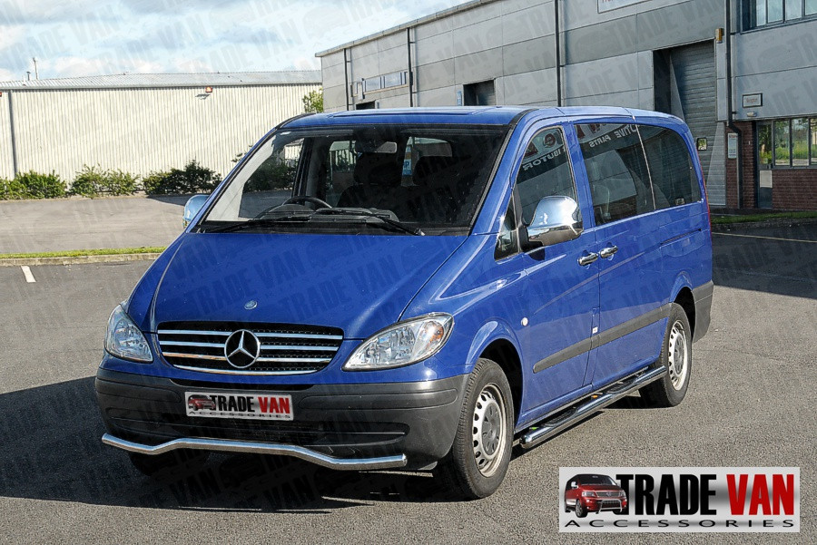 70mm Chunky Side Bars 4 Steps B2 - Mercedes Vito Van Viano EX LONG ...