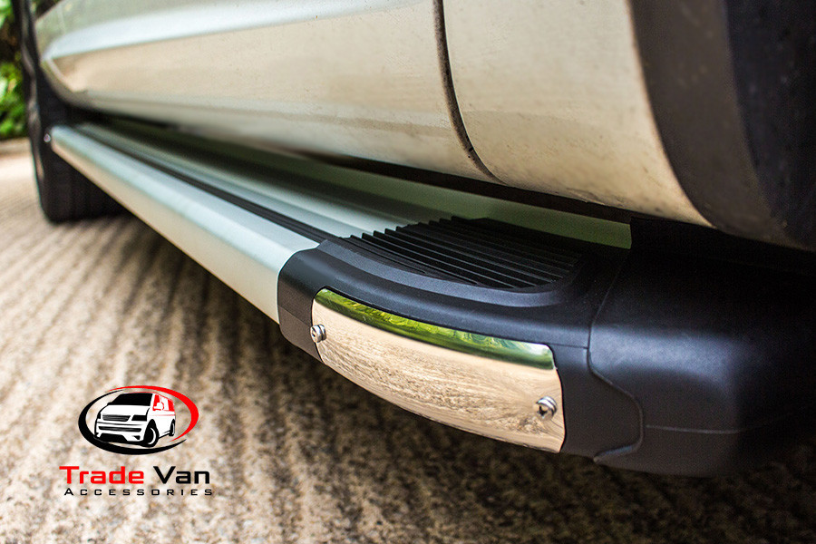 Ford Transit Custom LWB Silber Brilliant Side Steps | Ford Custom Side ...