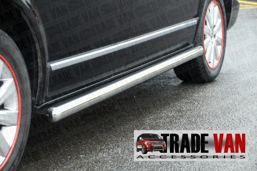 VW Transporter T6 LWB Premium Stainless Steel Side Bars | Trade Van ...