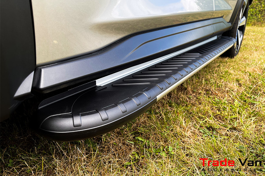 Raptor Side Step Running Boards | Ford Connect LWB 2024+ | Silver on Black