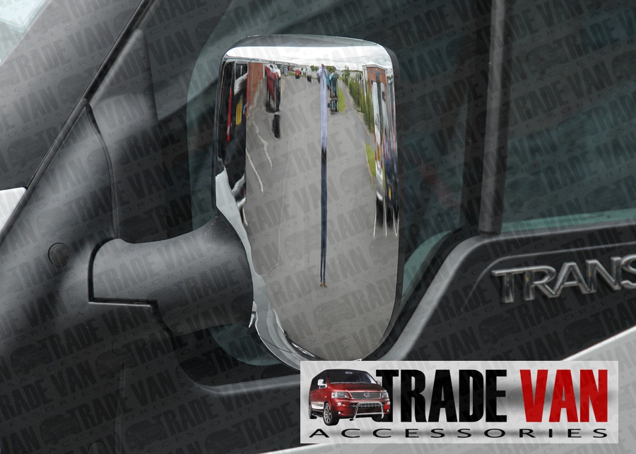 Ford Transit Mirror Covers Set | Chrome Mirror Covers for Transit Van