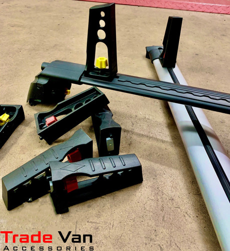 Ford Transit Custom LWB Roof Rail and 4 Cross Bar Rack Set Silver with ...