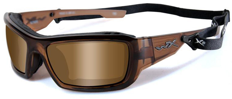 Wiley X Knife in Brown Crystal & Polarized Bronze - Designer Glasses USA