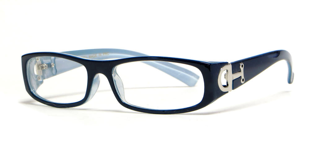 Calabria "Opti Clear" Designer Eyeglasses 3486 in Blue :: Custom Left ...