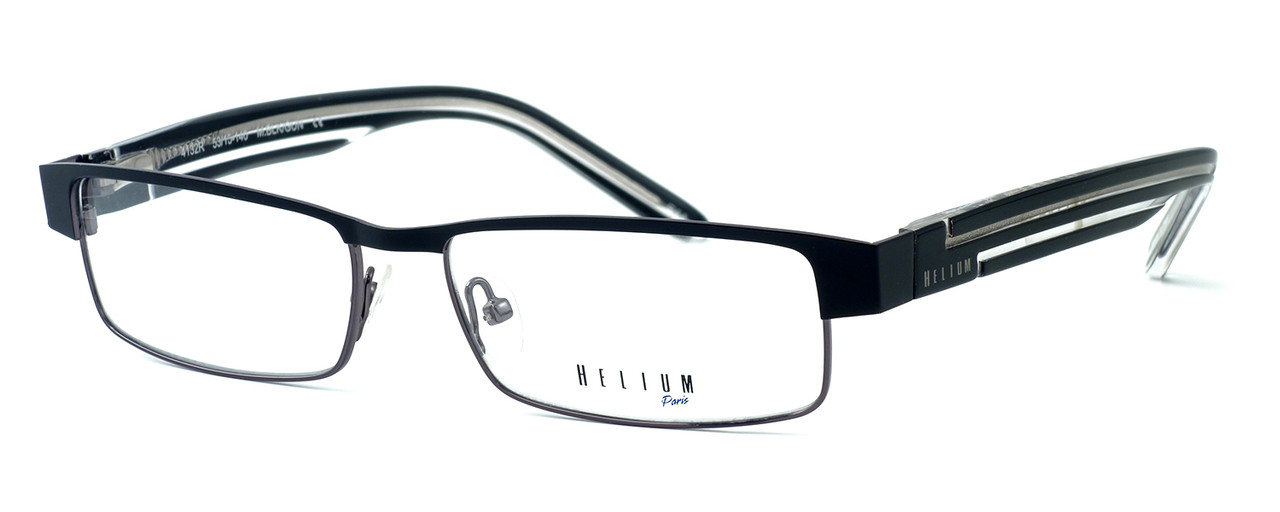 Helium Paris Designer Eyeglasses 4132R in Black/Gunmetal :: Custom Left ...