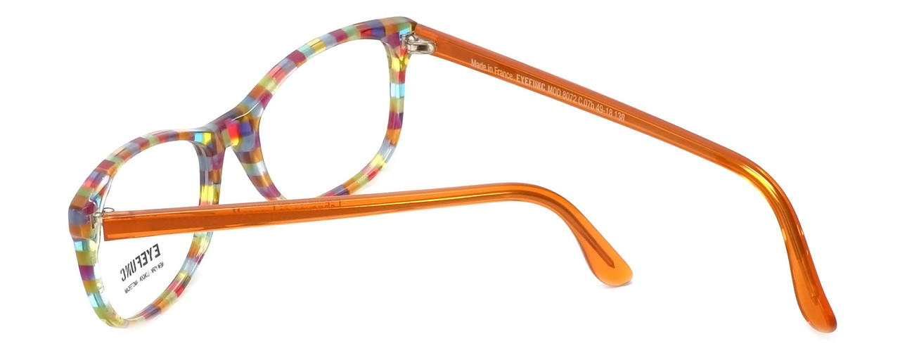 Eyefunc Designer Eyeglasses 8072-07B in Multi Orange 49mm :: Rx Single ...