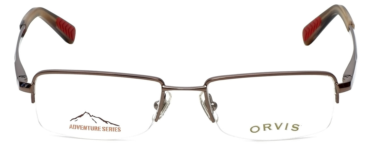 Orvis Designer Eyeglasses Hero in Brown 49mm :: Custom Left & Right Lens - Designer Glasses USA
