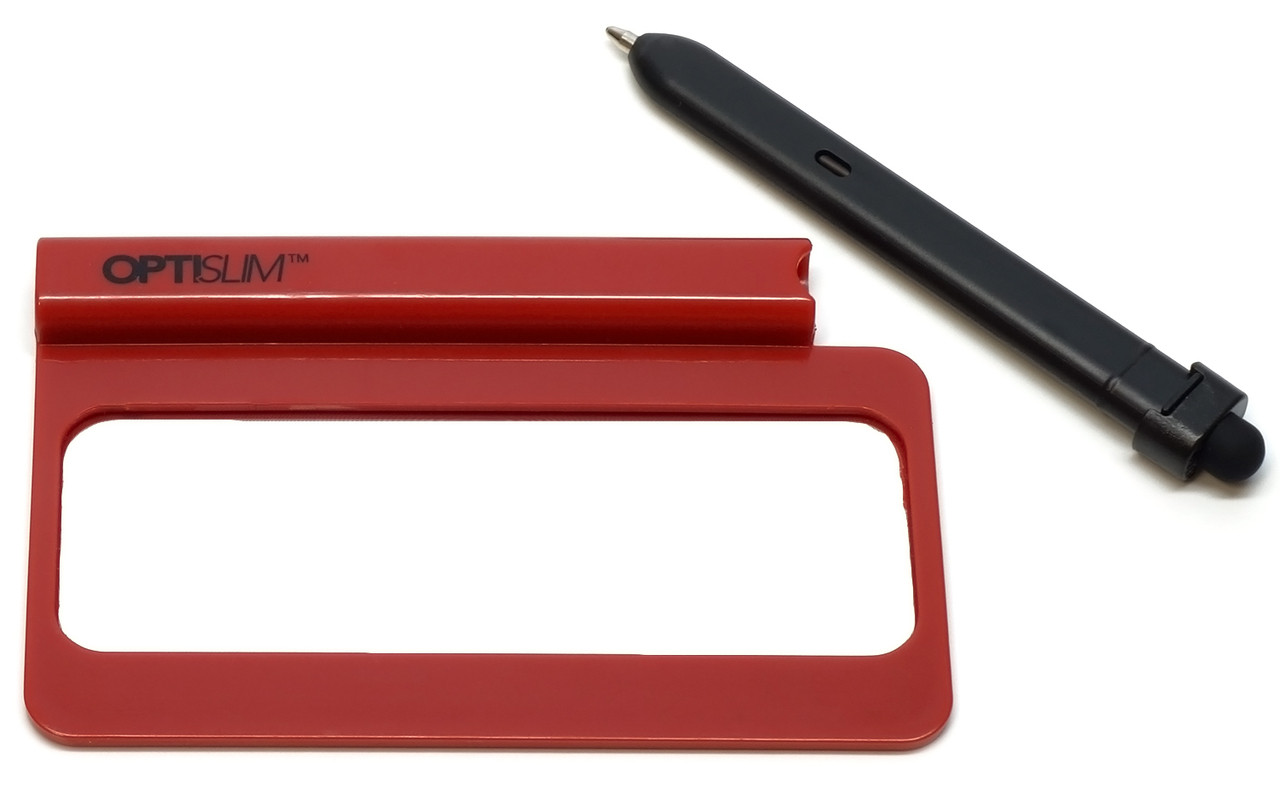 Opti Slim 3 in 1 Magnifier, Ballpoint Pen and Stylus 2x Magnification ...