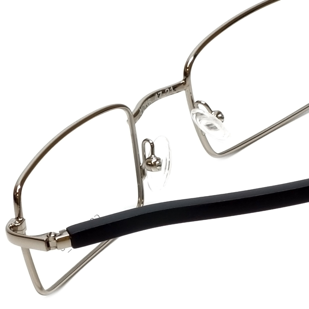 Gold And Wood Designer Eyeglasses 41016 E6 In Silver 47mm Rx Single Vision Designer Glasses Usa