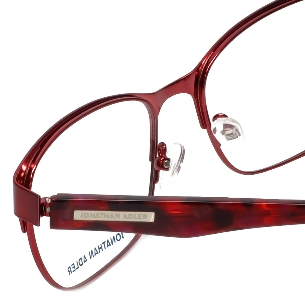 Jonathan Adler Designer Eyeglasses JA102-Red in Red 55mm :: Progressive ...