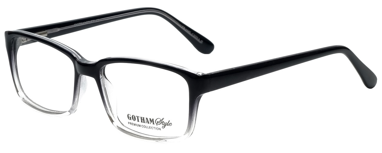 Gotham Style Designer Eyeglasses GS42-BLKF in Black Fade 56mm :: Custom ...