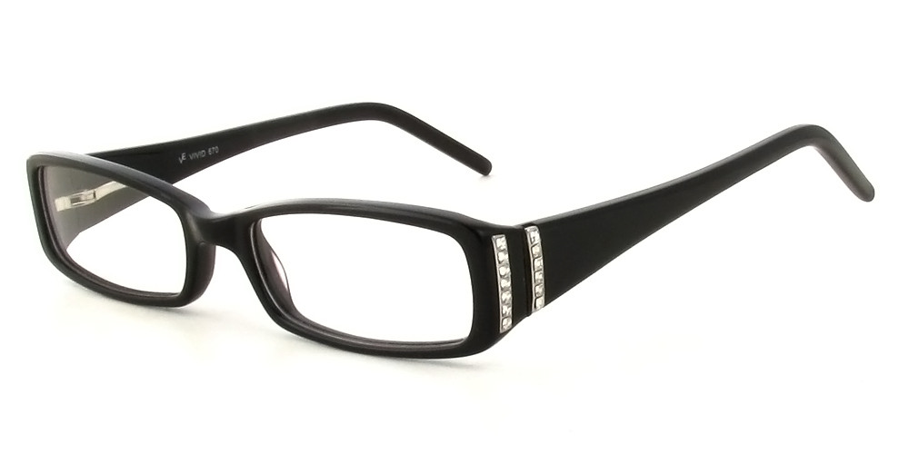 Calabria Viv 670 Black Designer Eyeglasses :: Rx Single Vision ...