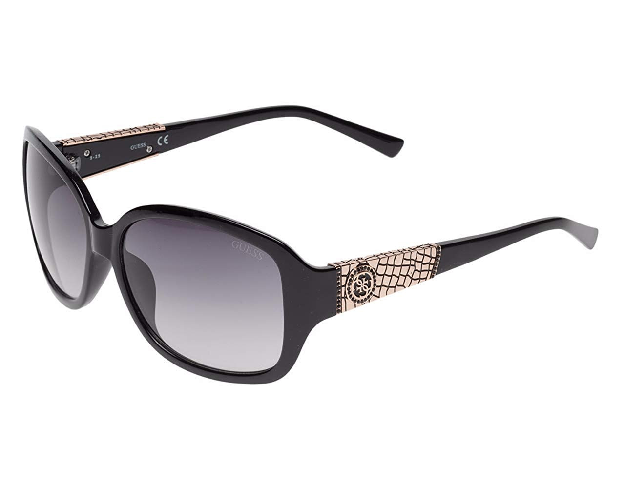 Guess Designer Sunglasses GU7418-01B in Black with Grey Gradient Lenses ...