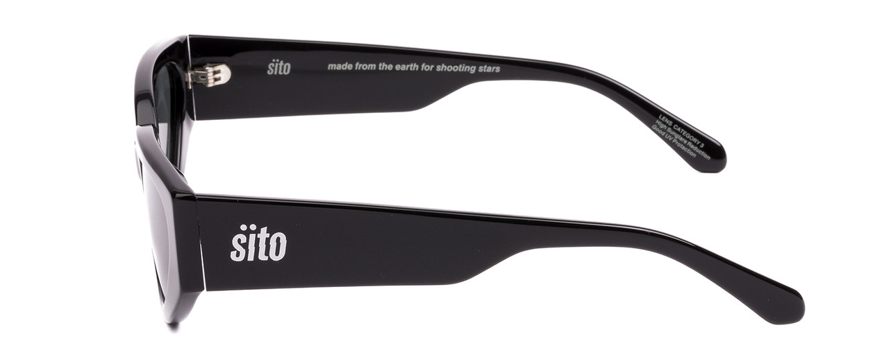 SITO SHADES AXIS Women Square Polarized Designer Sunglasses Black/Iron ...
