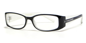 Calabria "Opti Clear" Designer Eyeglasses 3485 in Black White :: Custom ...
