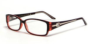 Calabria "Opti Clear" Designer Eyeglasses 3493 in Black Red :: Custom ...