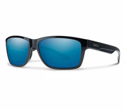 Smith Optics Dolen Designer Sunglasses in Black with Blue Mirror ...