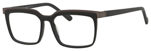 Esquire Mens EQ1553 Square Frame Eyeglasses in Black/Gunmetal 53mm ...