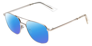 Book Club Bored Flings Pilot Polarized Sunglasses Gloss Silver 55 mm 4 ...