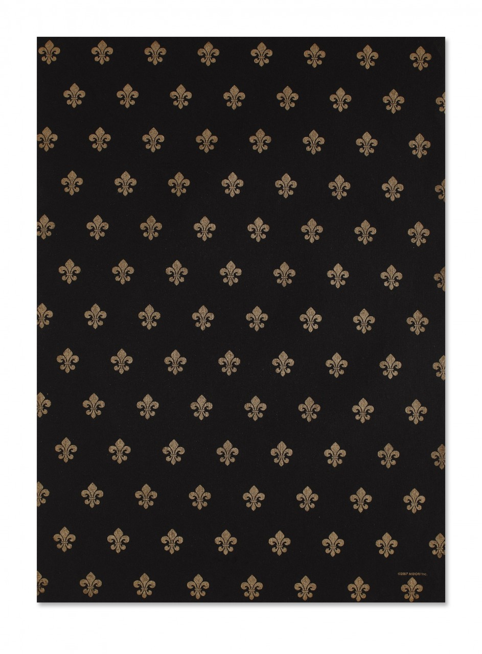 Black Fleur de Lis Gift Wrap - Designer Gift Wrap