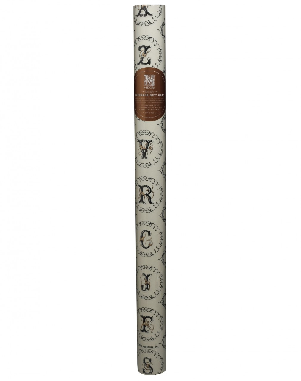 Cream Alphabet Gift Wrap
