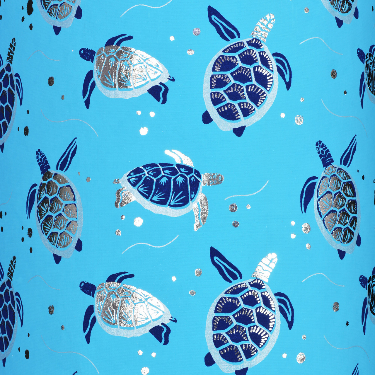 Turtles Turquoise/Navy/White/Silver Foil - Midori Retail