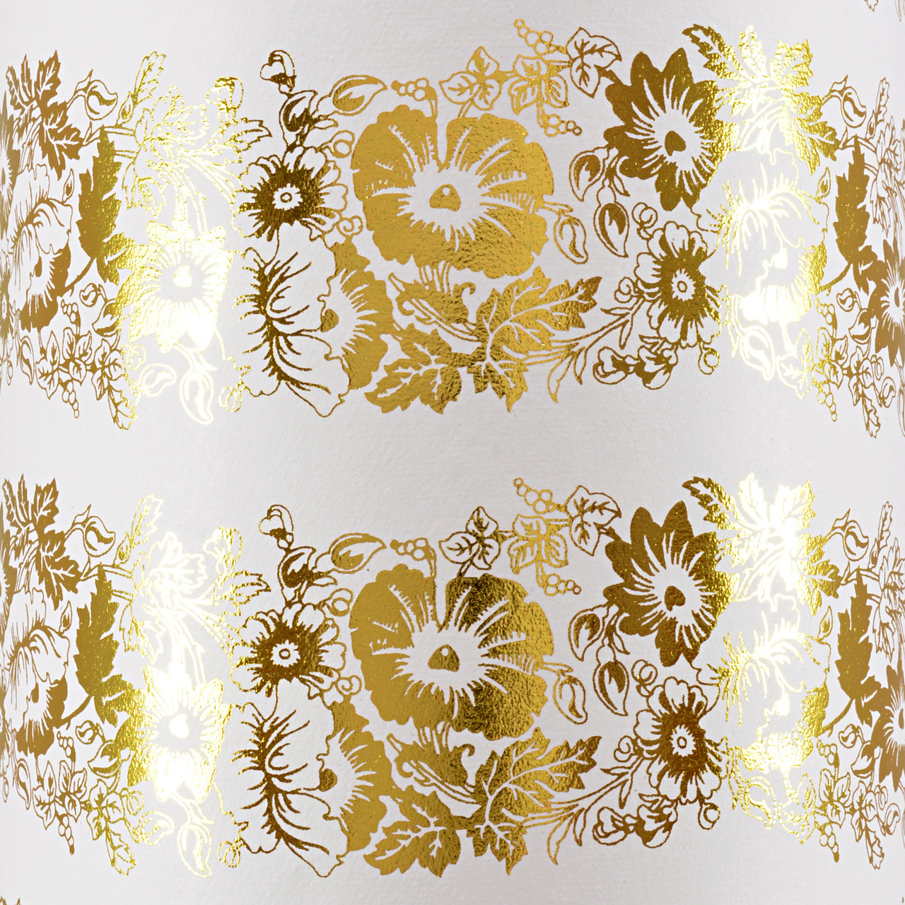 Floral Banner Cream/Gold Foil Gift Wrap - Midori Retail