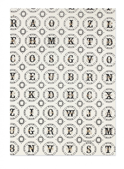 Cream Alphabet Gift Wrap