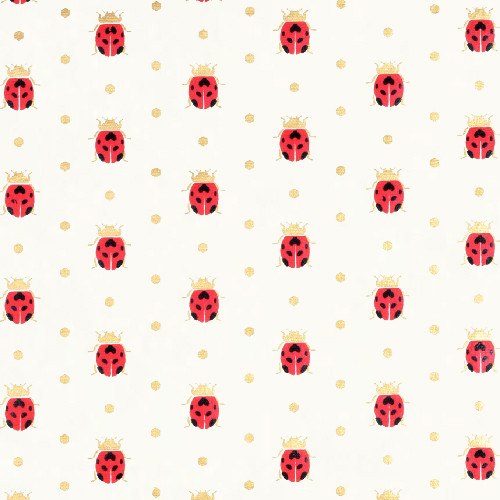 Gift Wrap - Ladybugs - Cream/Red - Midori Retail