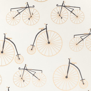 Cream Gift Wrap - Bicycle wrapping paper