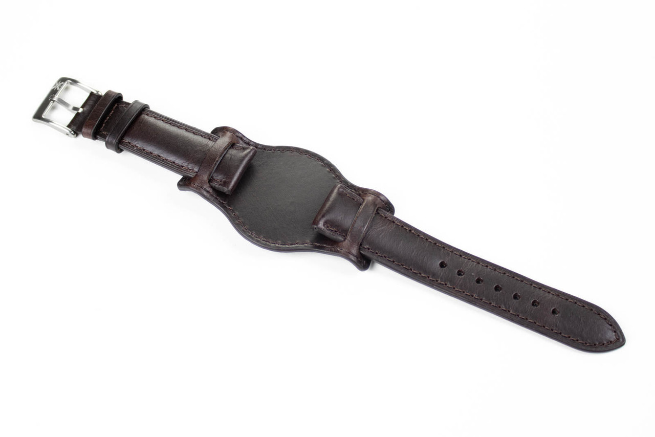 Bund Watch Strap Chestnut – Rugged Pilot Leather Band