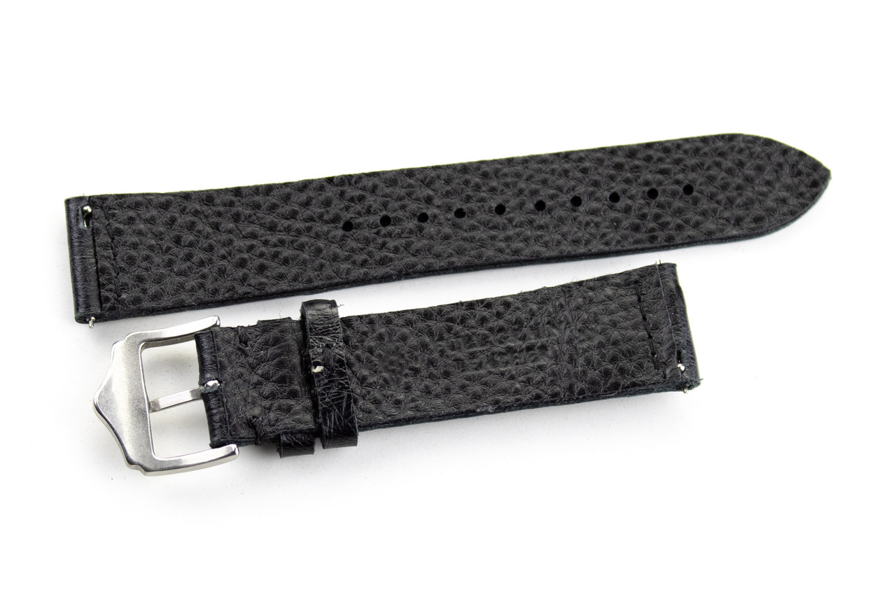 Black Leather Watch Bands & Straps