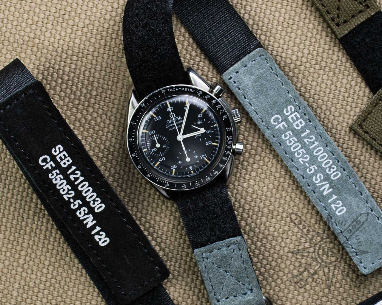 NASA Watch Strap PVD Black Suede Coded – Stealth