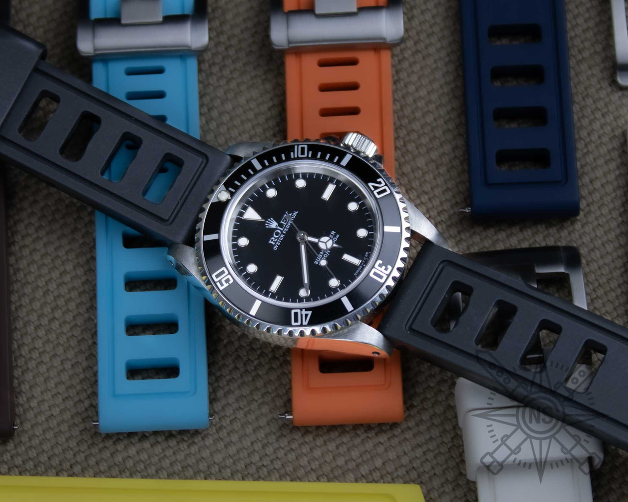 Scuba FKM Teal Rubber Dive Strap – Sporty & Durable