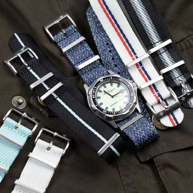 Silver Snoopy Premium Nylon Watch Strap – Iconic Strap