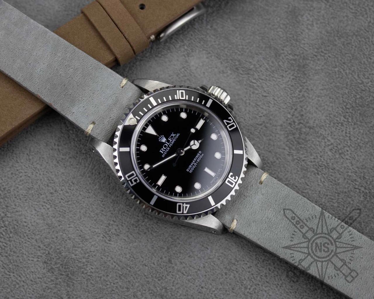 Vintage Gray Suede Leather Watch Band | Soft and Stylish